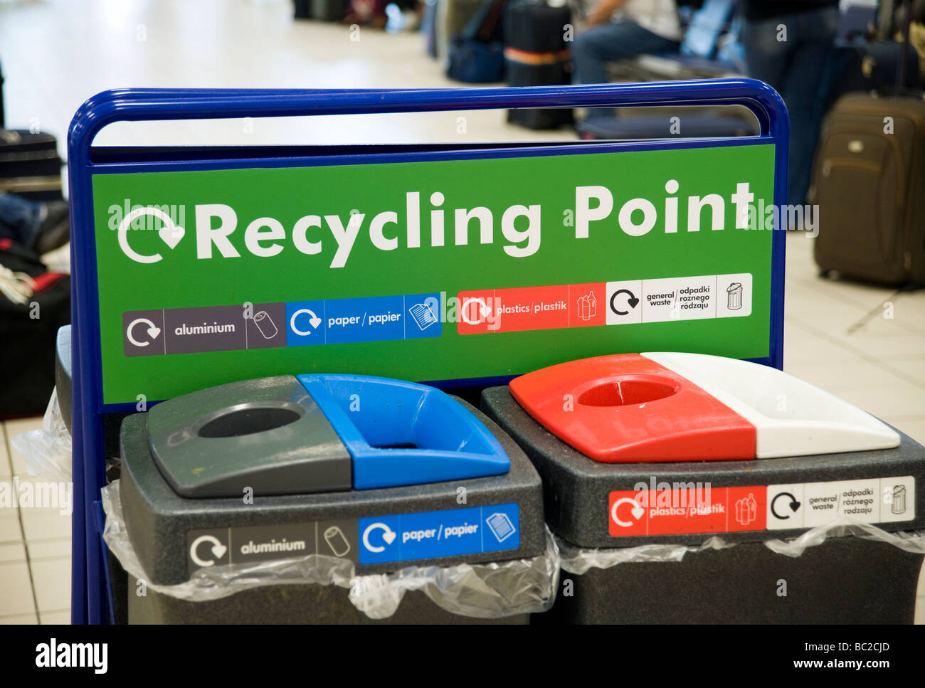 A recycling point in Britain Stock Photo - Alamy