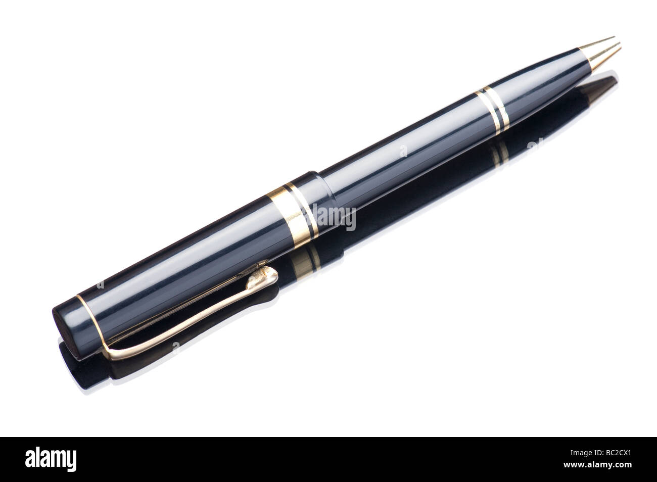 object on white black pen close up Stock Photo - Alamy