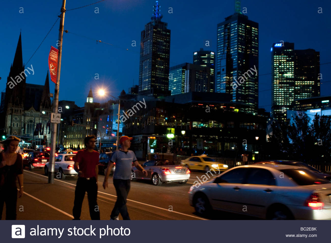 Melbourne Night Skyline Stock Photos & Melbourne Night Skyline Stock ...