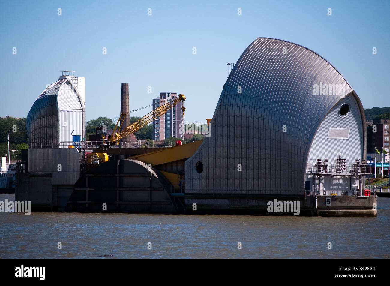 Thames Barrier Pier Stock Photo - Alamy