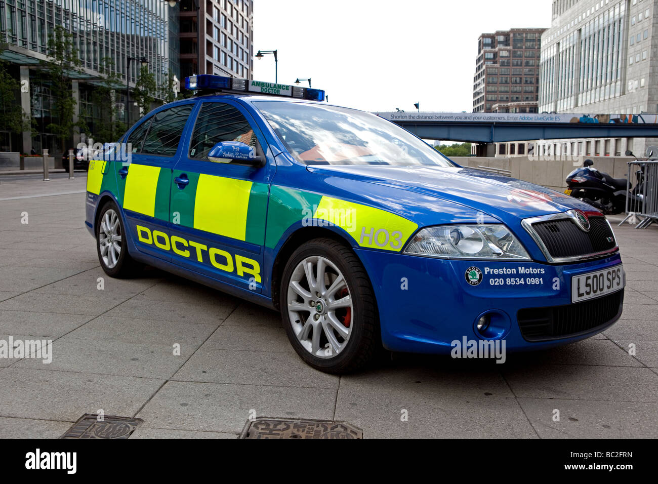 Doctor car in Canary Wharf Stock Photo - Alamy