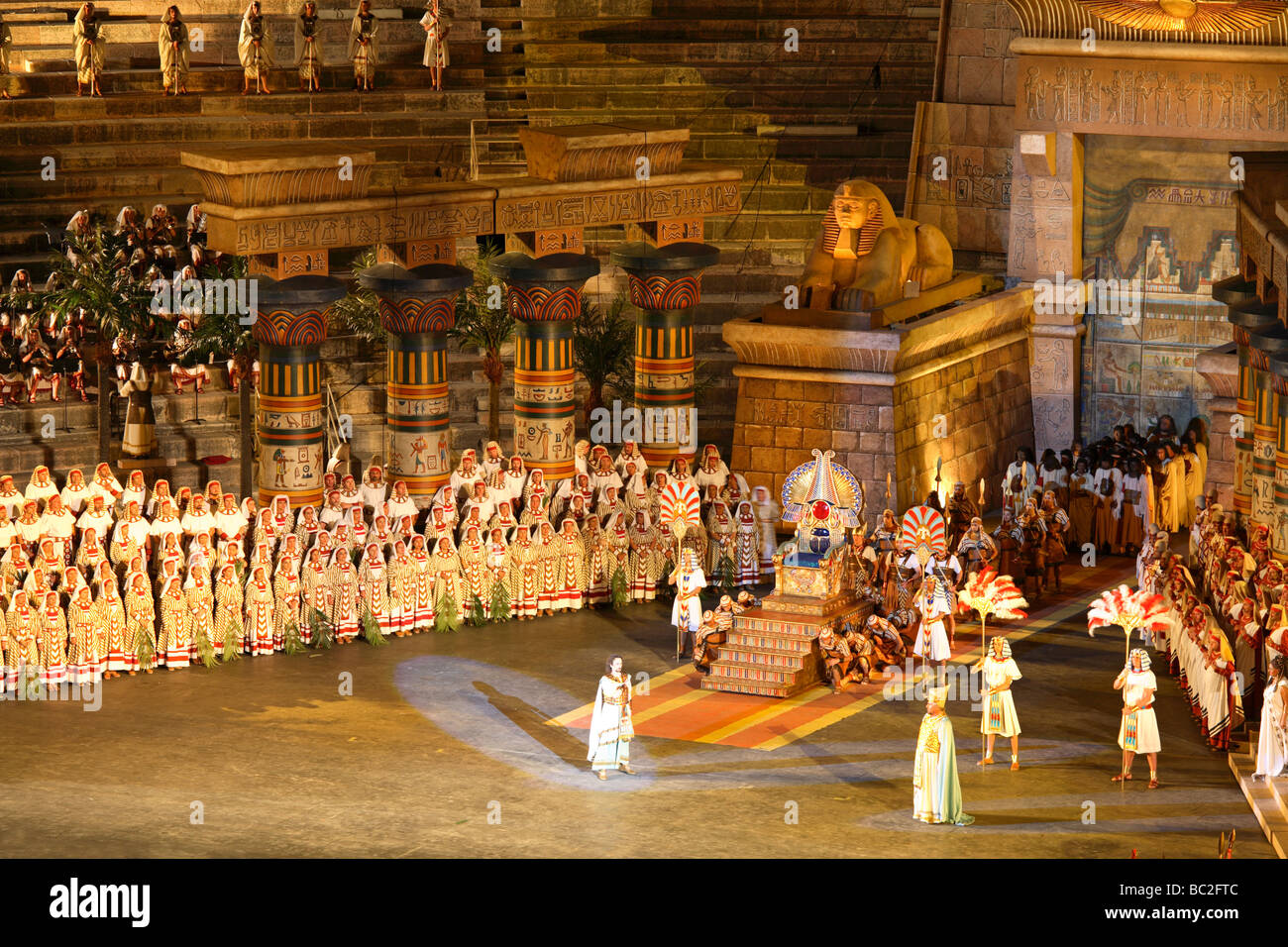 Aida by Giuseppe Verdi, performance at Arena, Verona, Italy Stock Photo ...