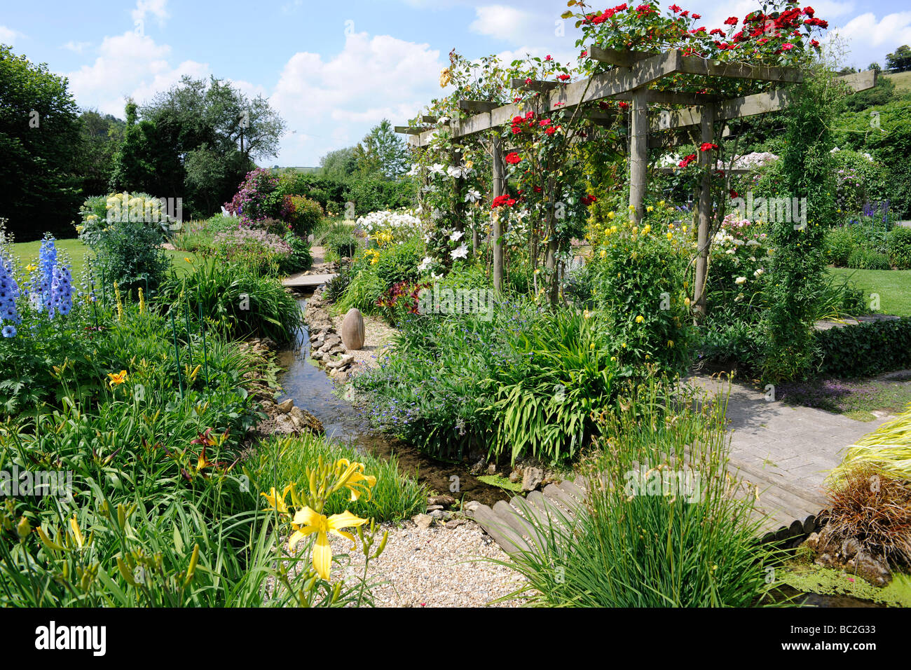 Rose Pergola In Garden High Resolution Stock Photography and Images - Alamy