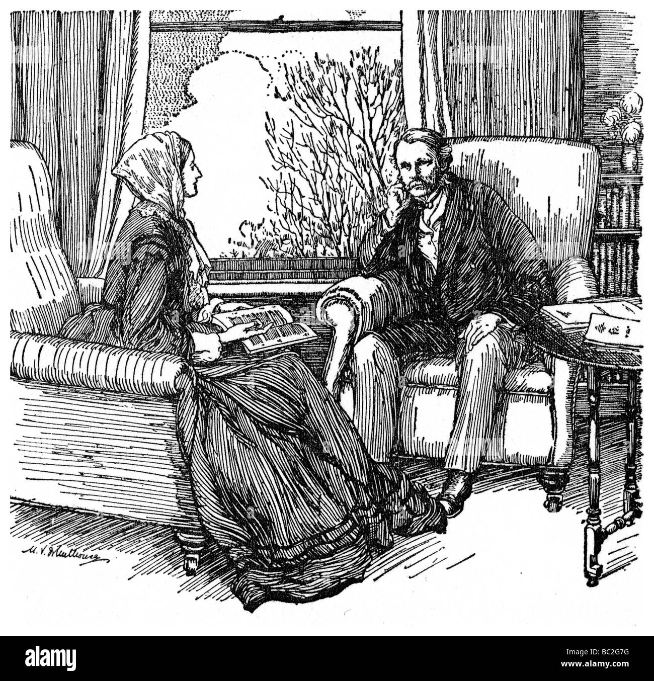 Florence Nightingale talks with Sir John Lawrence Viceroy of India ...