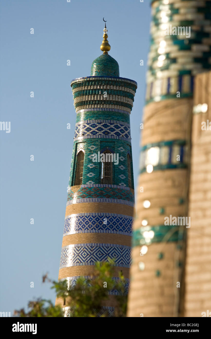 Minaret of Islam Khodja in Khiva Uzbekistan Stock Photo - Alamy