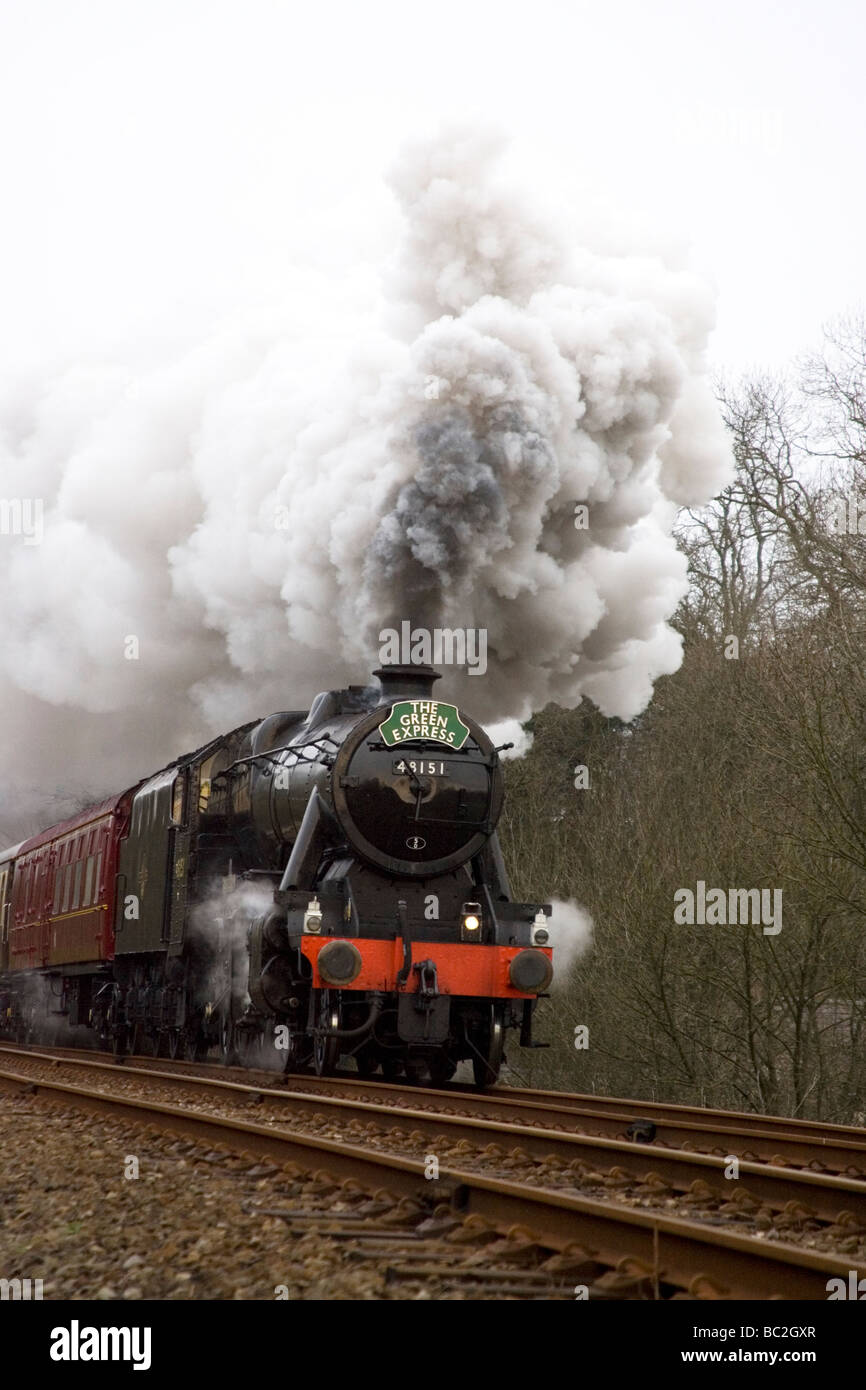 Stanier locomotive 48151 in full steam at Low Bentham North Yorkshire ...
