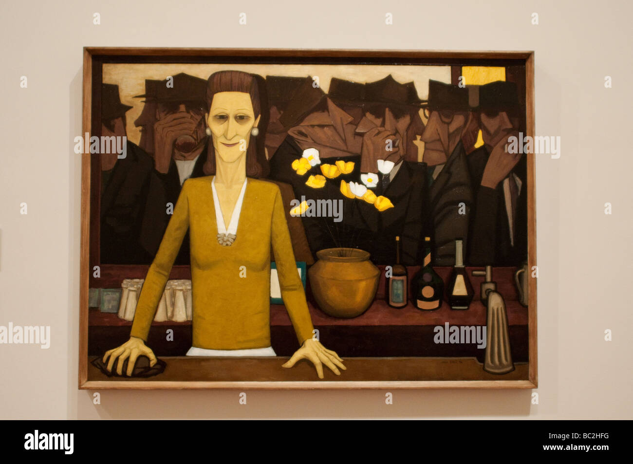 National Gallery of Victoria, The Bar painting by John Brack, Melbourne ...