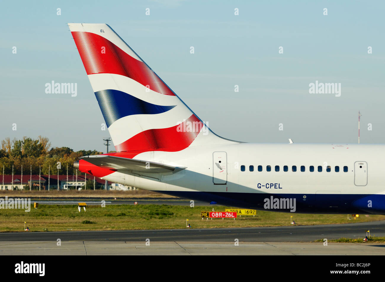 Tailplane fin of British Airways Boeing 757 Stock Photo - Alamy