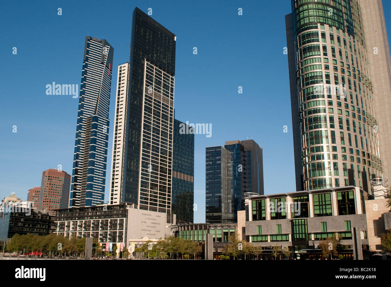 Southbank high rise buildings, Melbourne, Victoria, Australiaa Stock ...