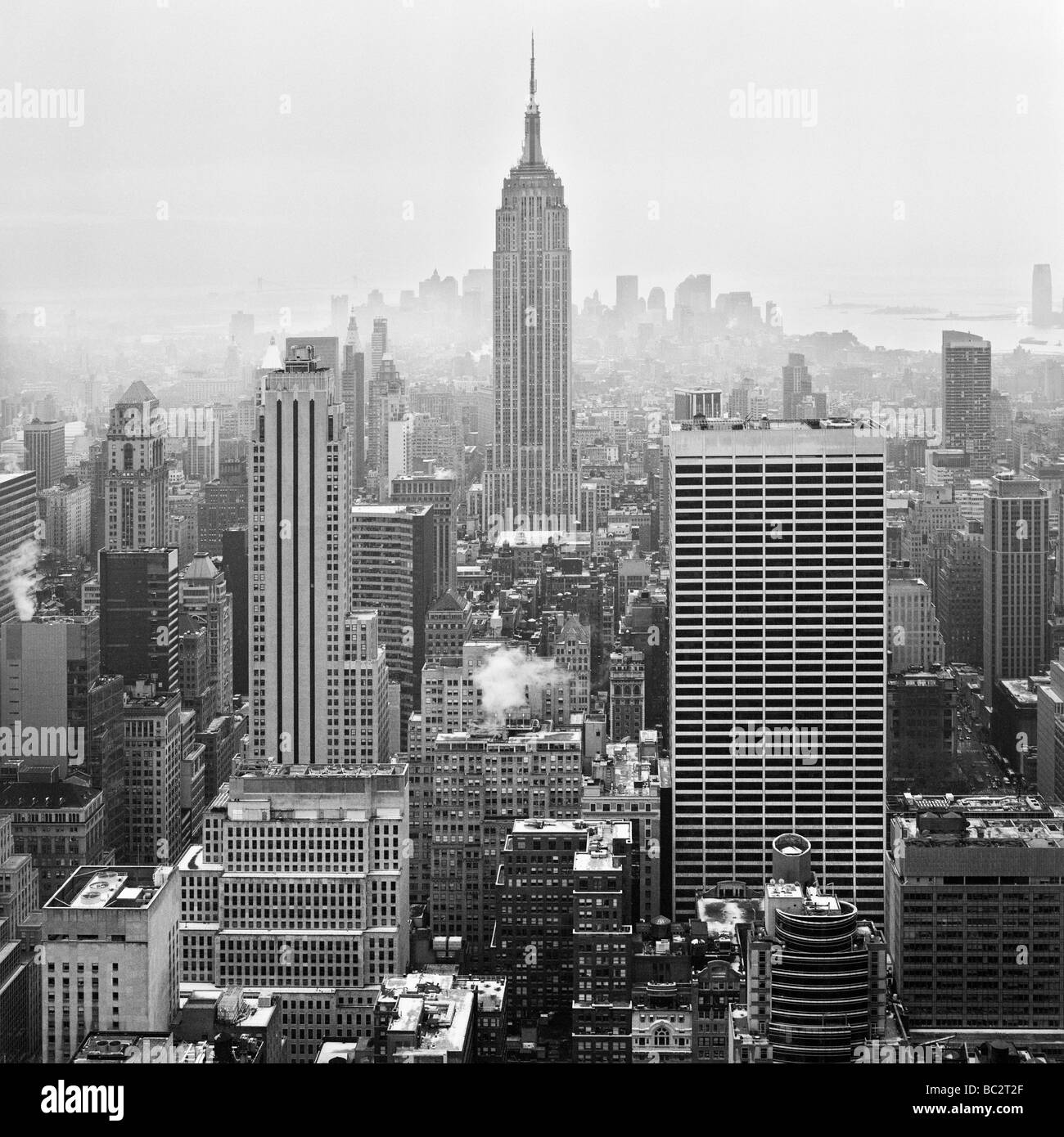 Manhattan overlook with Empire State Building Stock Photo - Alamy