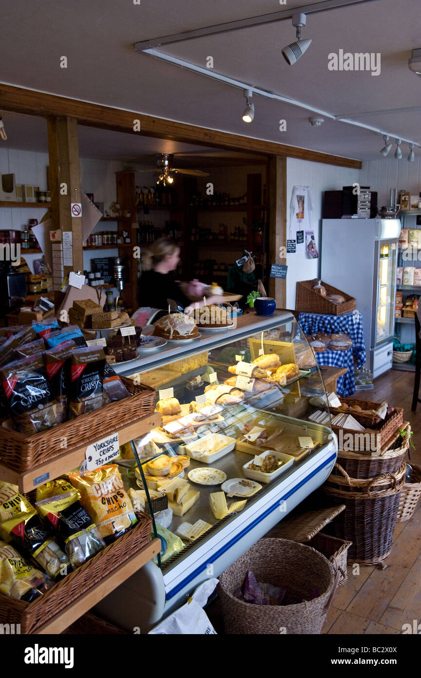 Shop Counter Displaying Locally Produced Food Stock Photo - Alamy
