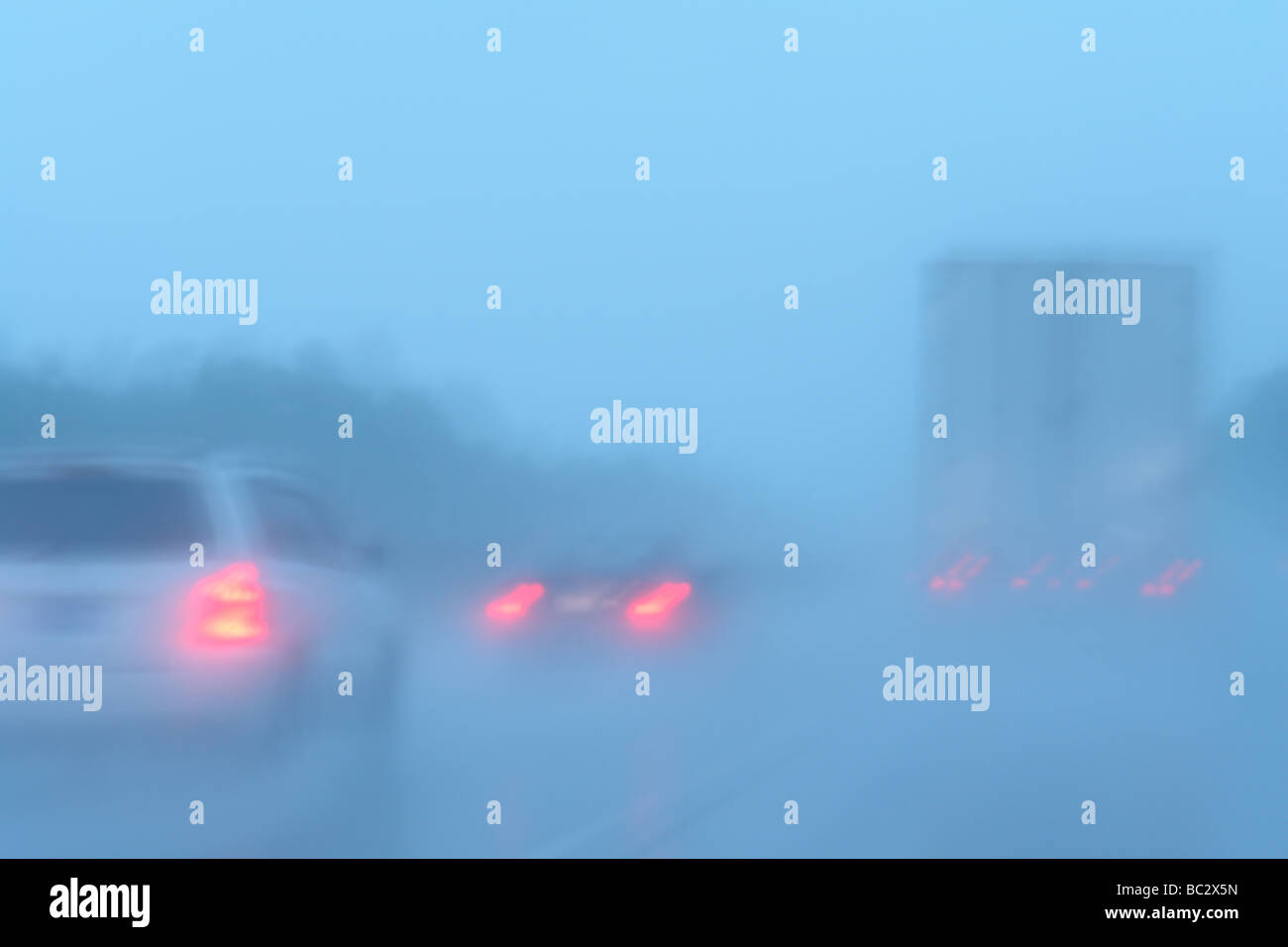 Interstate, Highway, traffic, rain, I-10 Stock Photo - Alamy