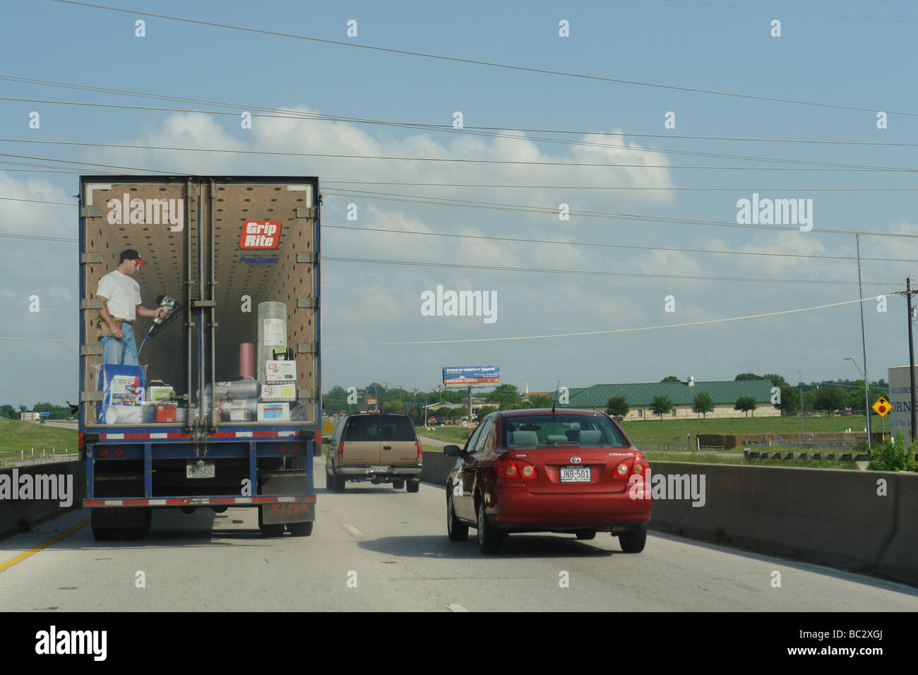 Texas, TX, I-20, Interstate, truck Stock Photo - Alamy