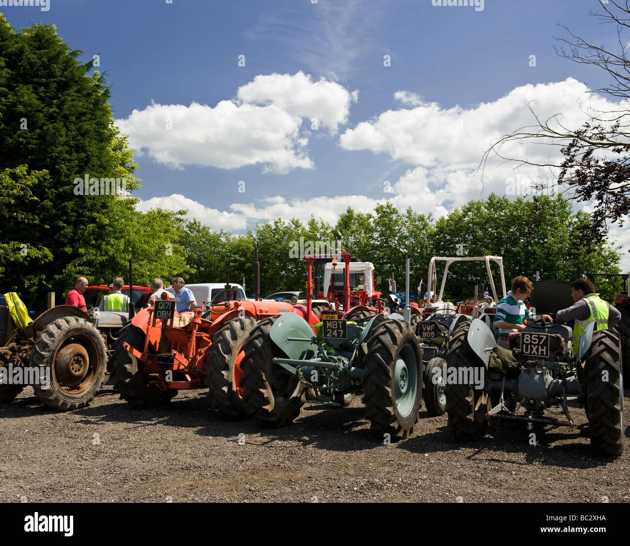 Vintage Tractor Rally Stock Photo - Alamy