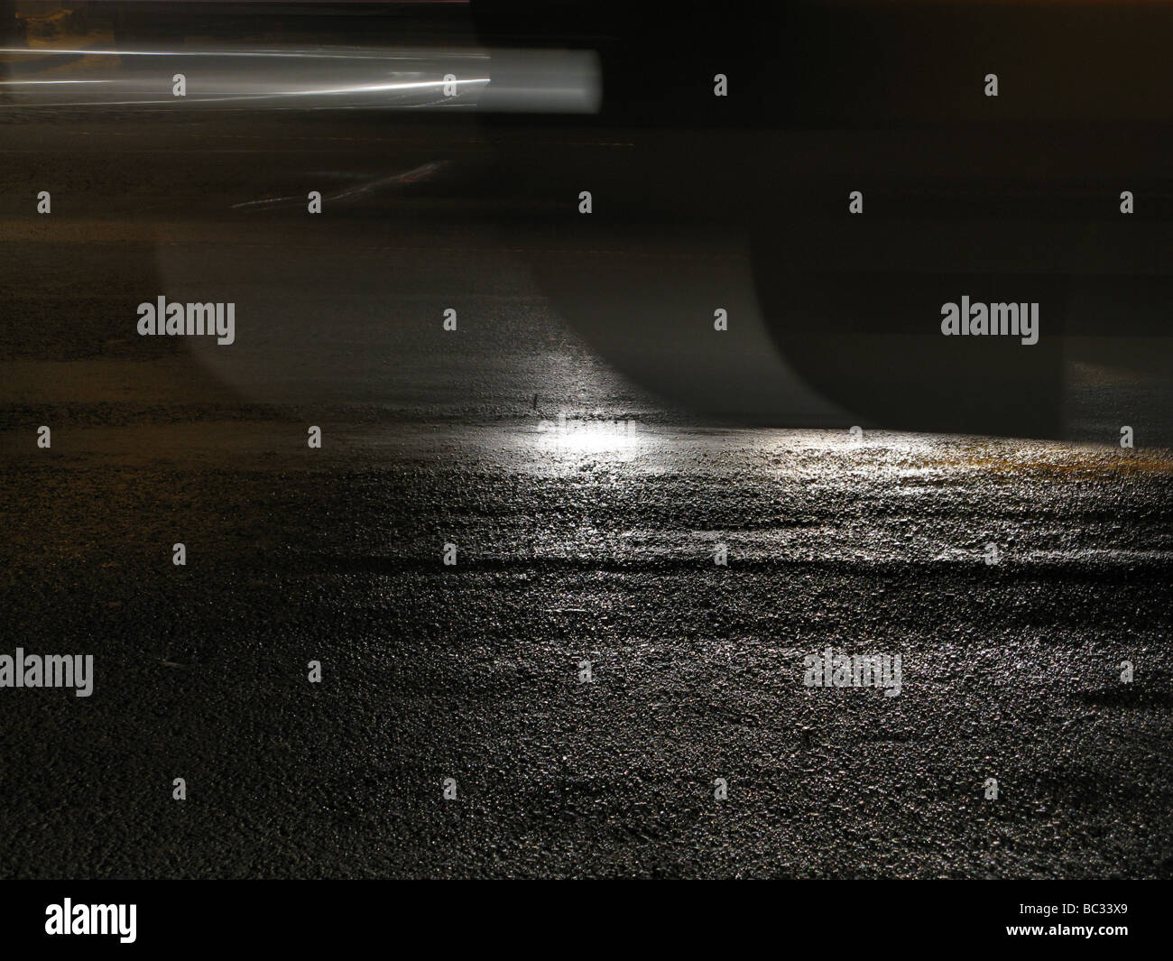 fast cars in dark street at night Stock Photo - Alamy