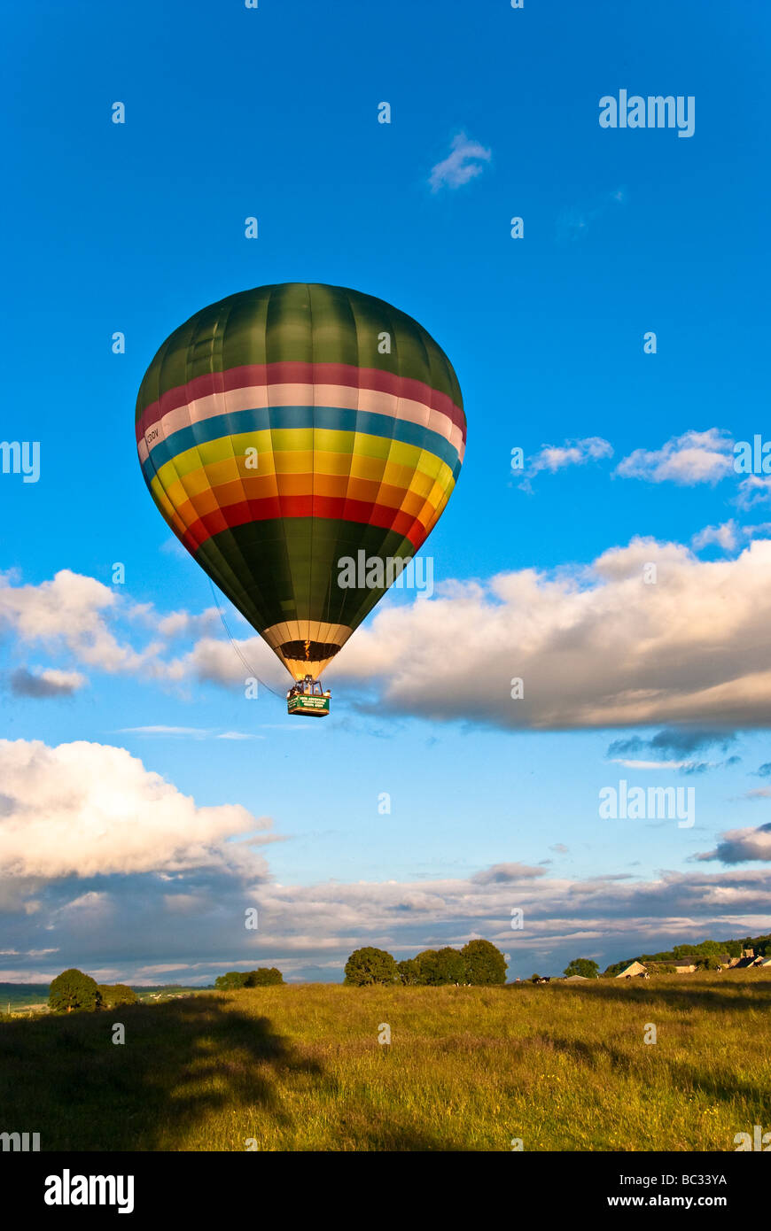 hot air balloon in flight Stock Photo - Alamy