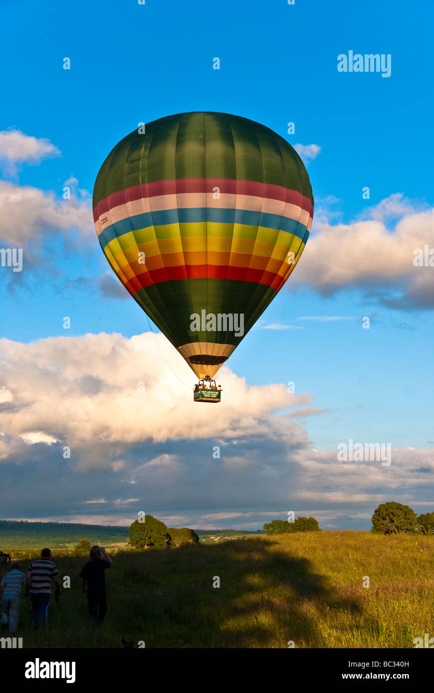hot air balloon in flight Stock Photo - Alamy