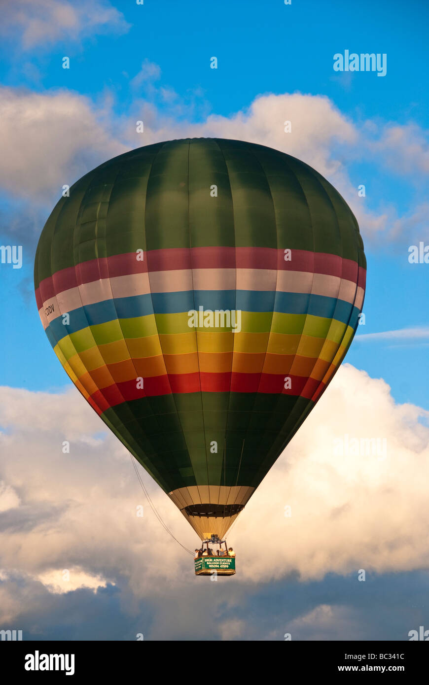 hot air balloon in flight Stock Photo - Alamy