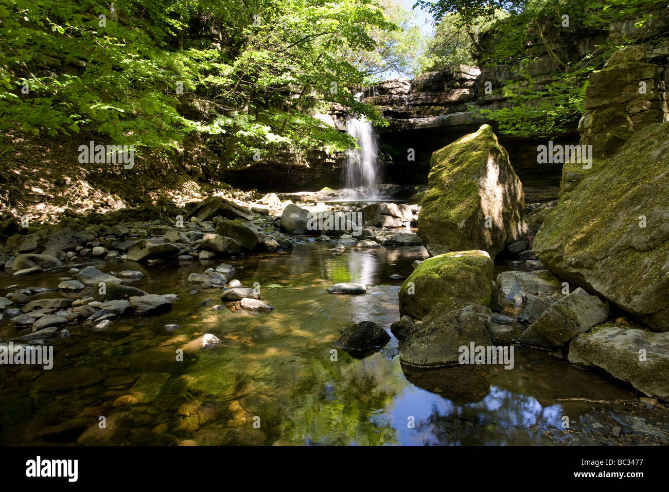 Gibson s Cave and Bow Lee Beck Bowlees Teesdale England Stock Photo - Alamy