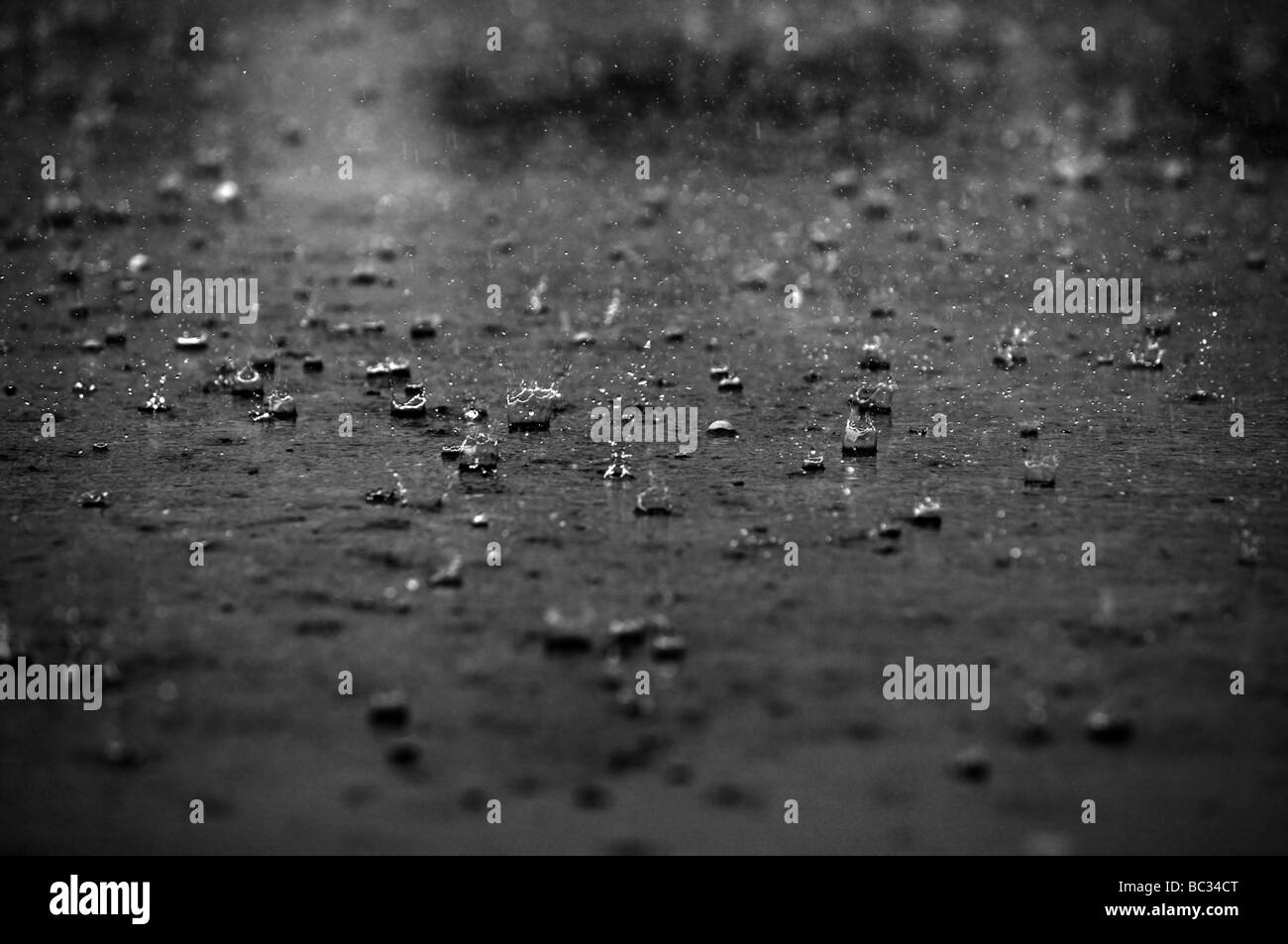 Raindrops falling during a thunderstorm Stock Photo - Alamy