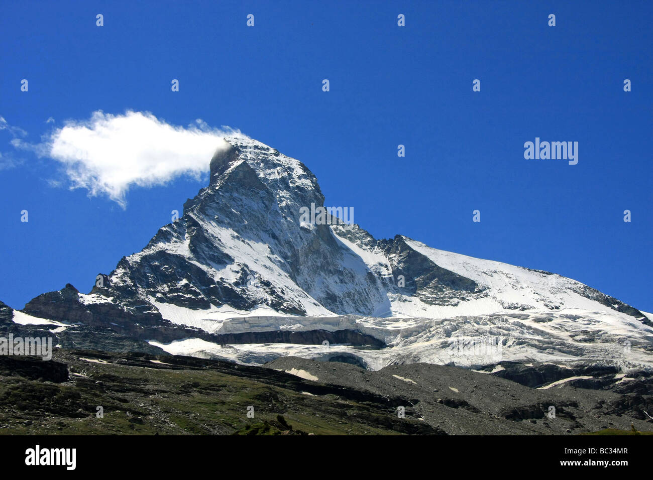 Switzerland; Canton of Valais: The Mount Cervin Stock Photo - Alamy