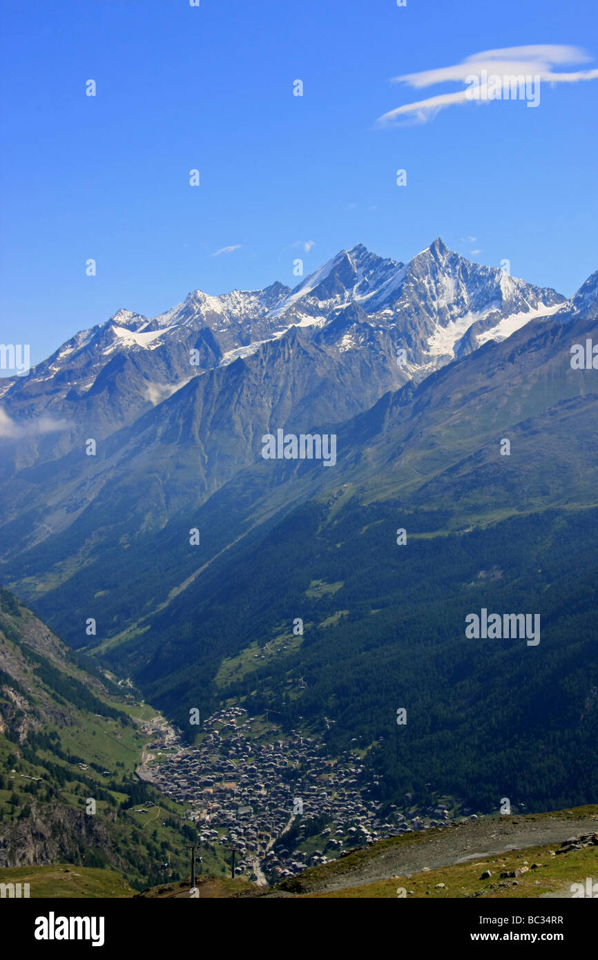 Switzerland, Zermatt : View of Zermatt Stock Photo - Alamy