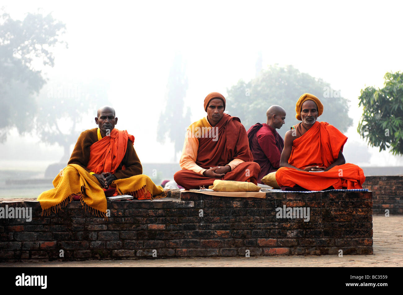 India : Indian Buddhist monks Stock Photo - Alamy