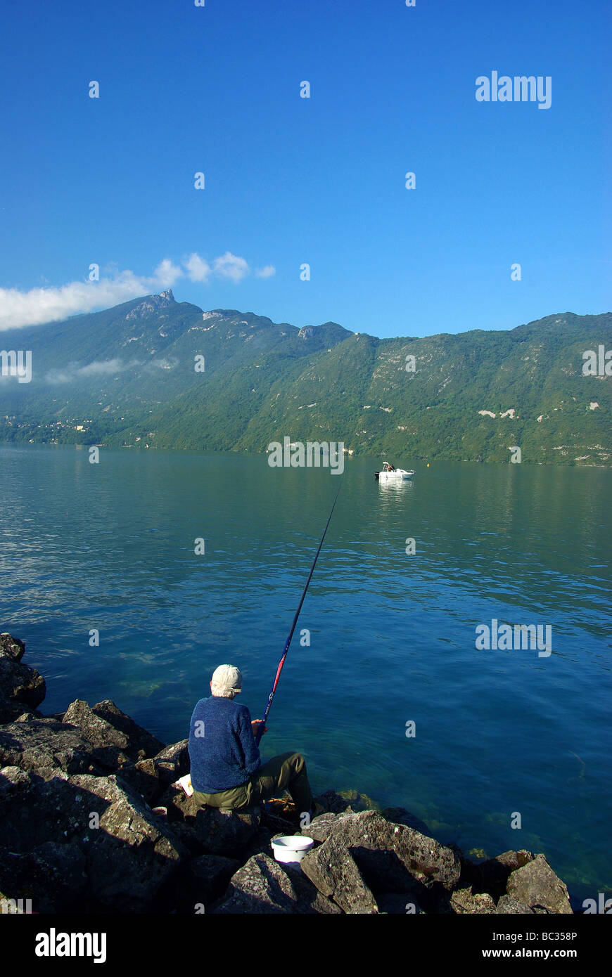 Abbey of Hautecombe on the edge of the Lac du Bourget ("Lake of Le ...