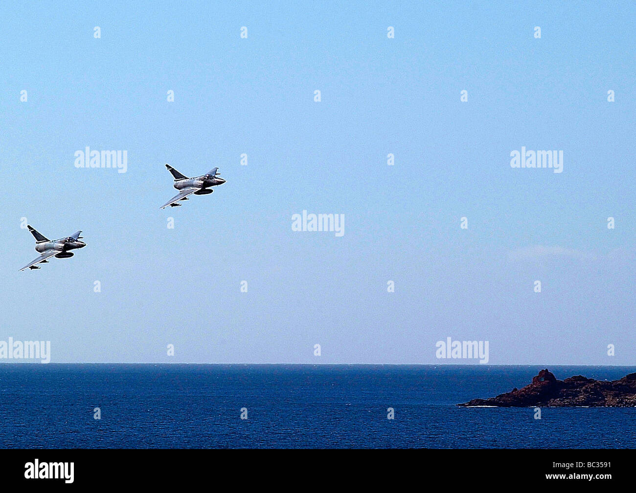 French Air Force Mirage 2000 A Pilot Climbs Into The Cockpit Of A ...