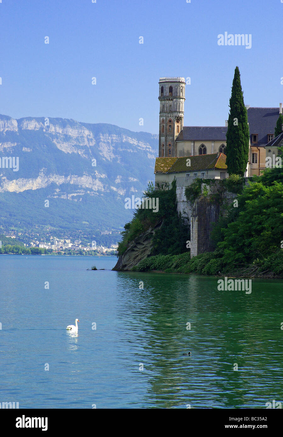 Abbey of Hautecombe by the "Lac du Bourget" ("Lake of Le Bourget") (73 ...