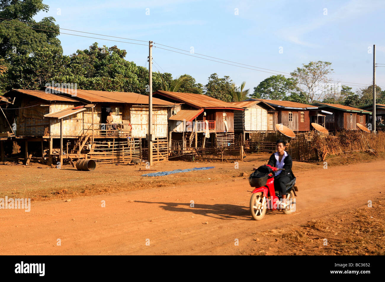 Laos, Bolaven Plateau: Village Stock Photo - Alamy