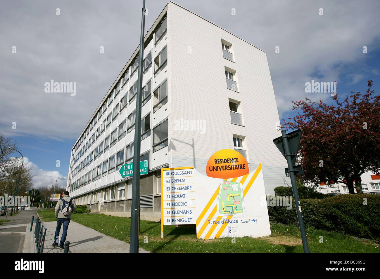 Rennes (35) : University hall of residence Stock Photo - Alamy