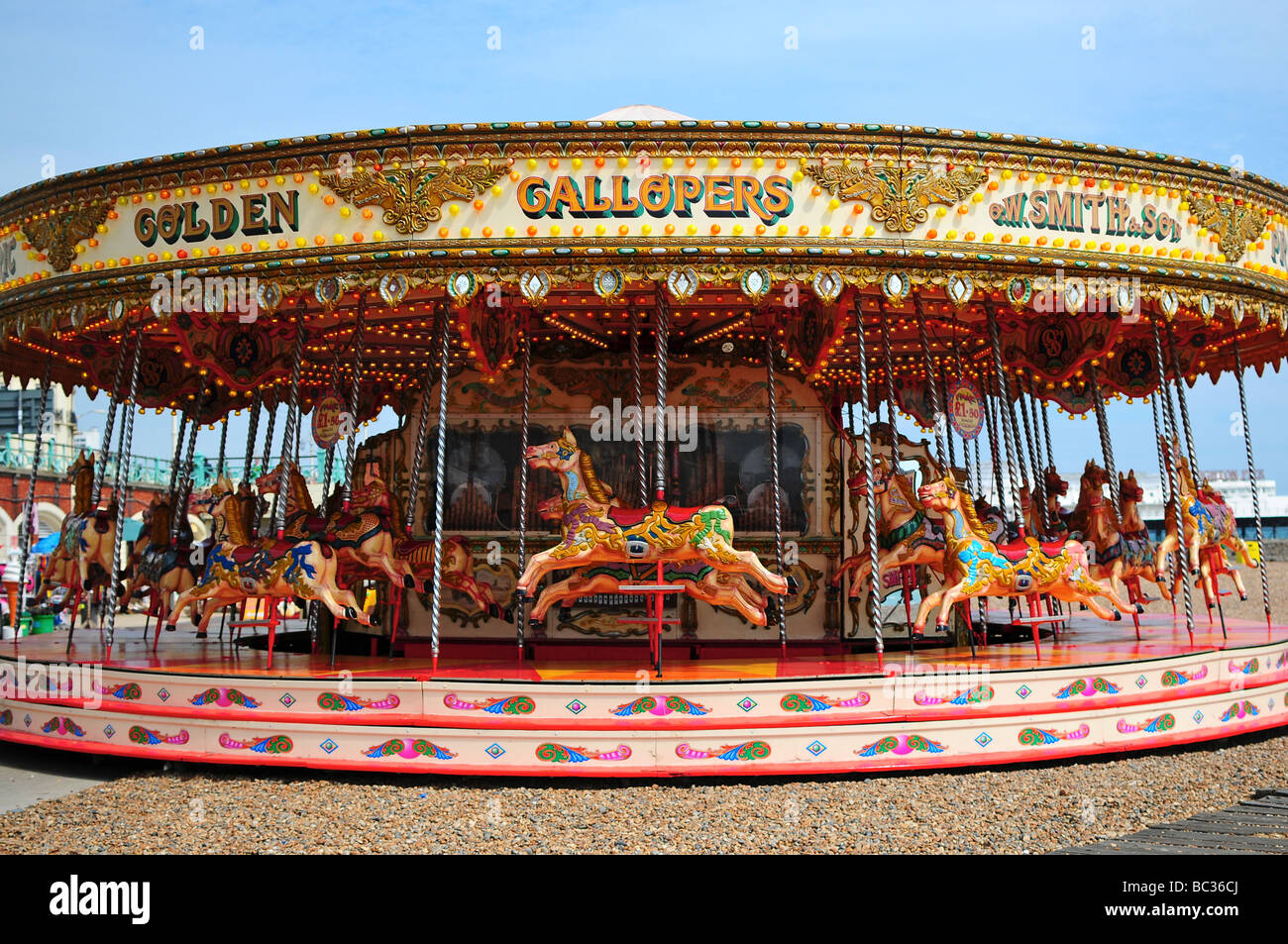 Carousel on Brighton beach, Brighton, England Stock Photo - Alamy