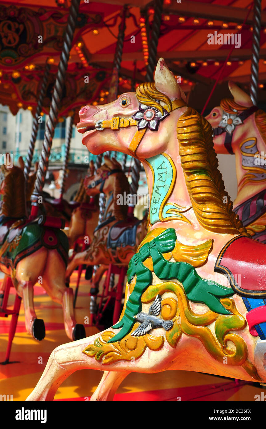 Carousel on Brighton beach, Brighton, England Stock Photo - Alamy