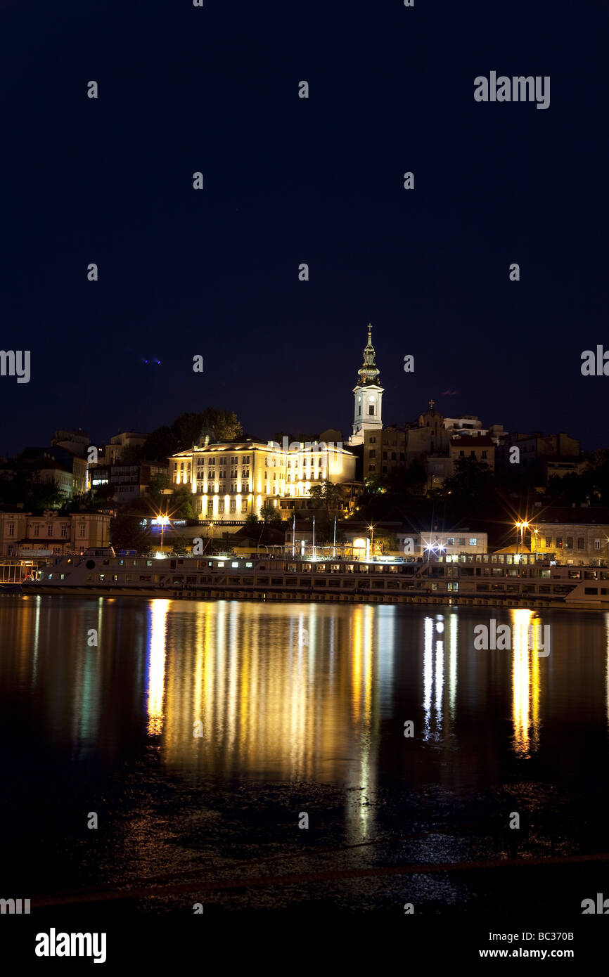 Belgrade At Night Stock Photo - Alamy