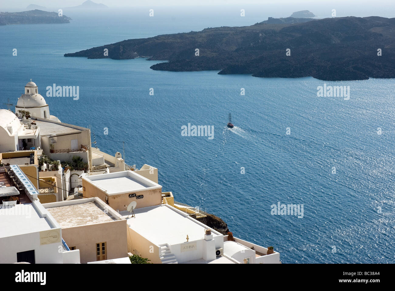 Fira Capital of santorini Greece Stock Photo - Alamy