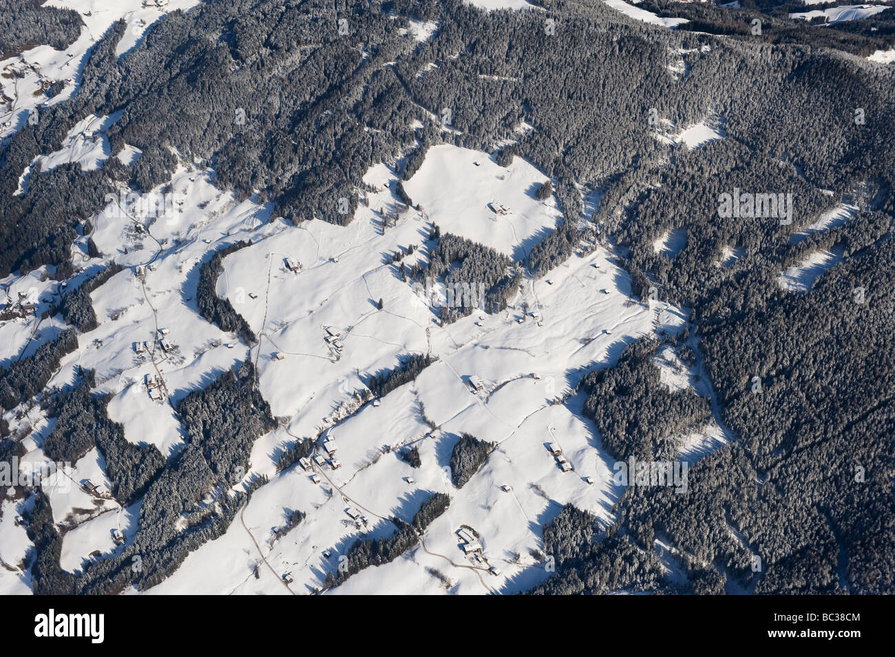Aerial view winter snow landscape hi-res stock photography and images ...
