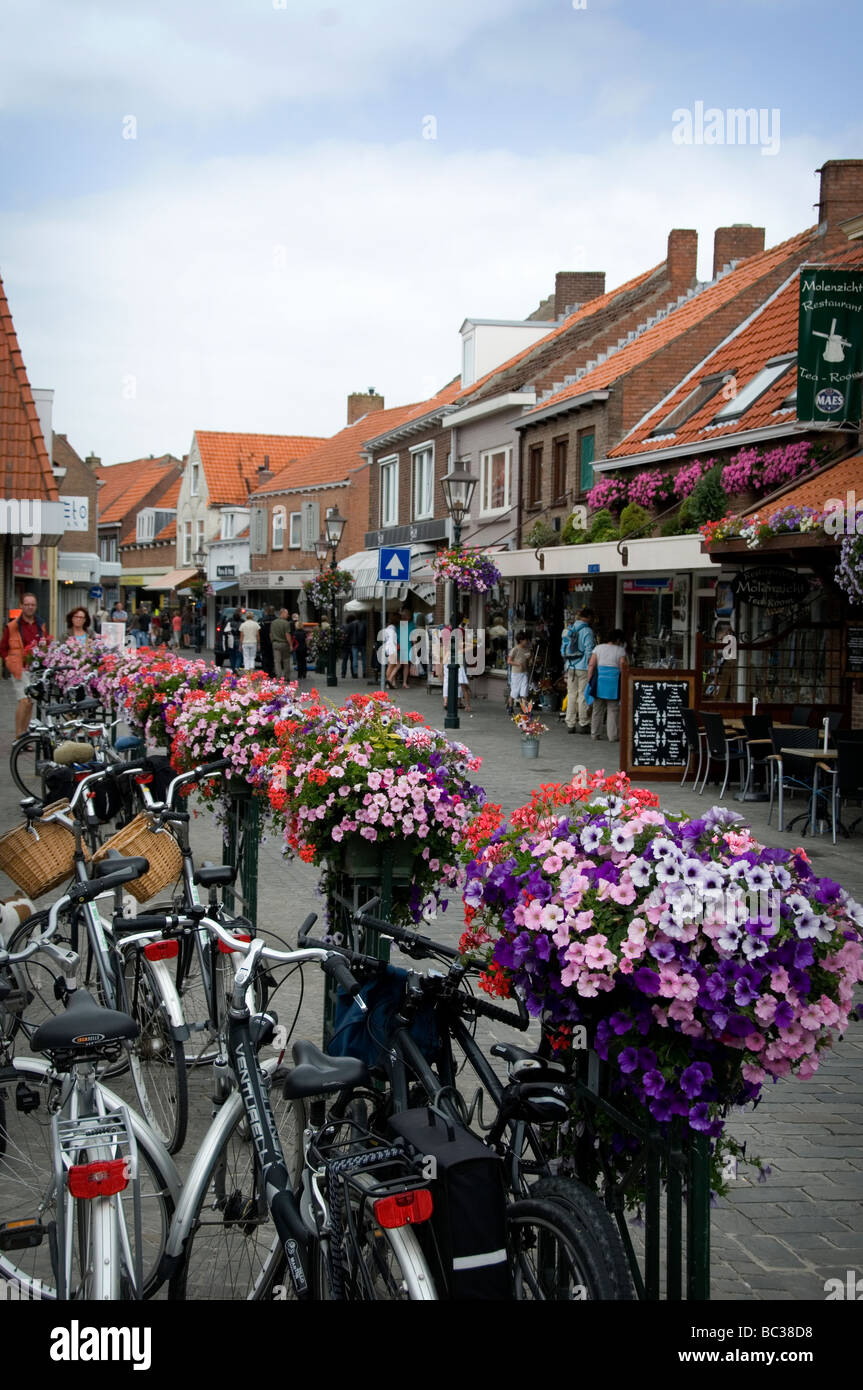 Tourists in street in Sluis Holland Europe Stock Photo - Alamy