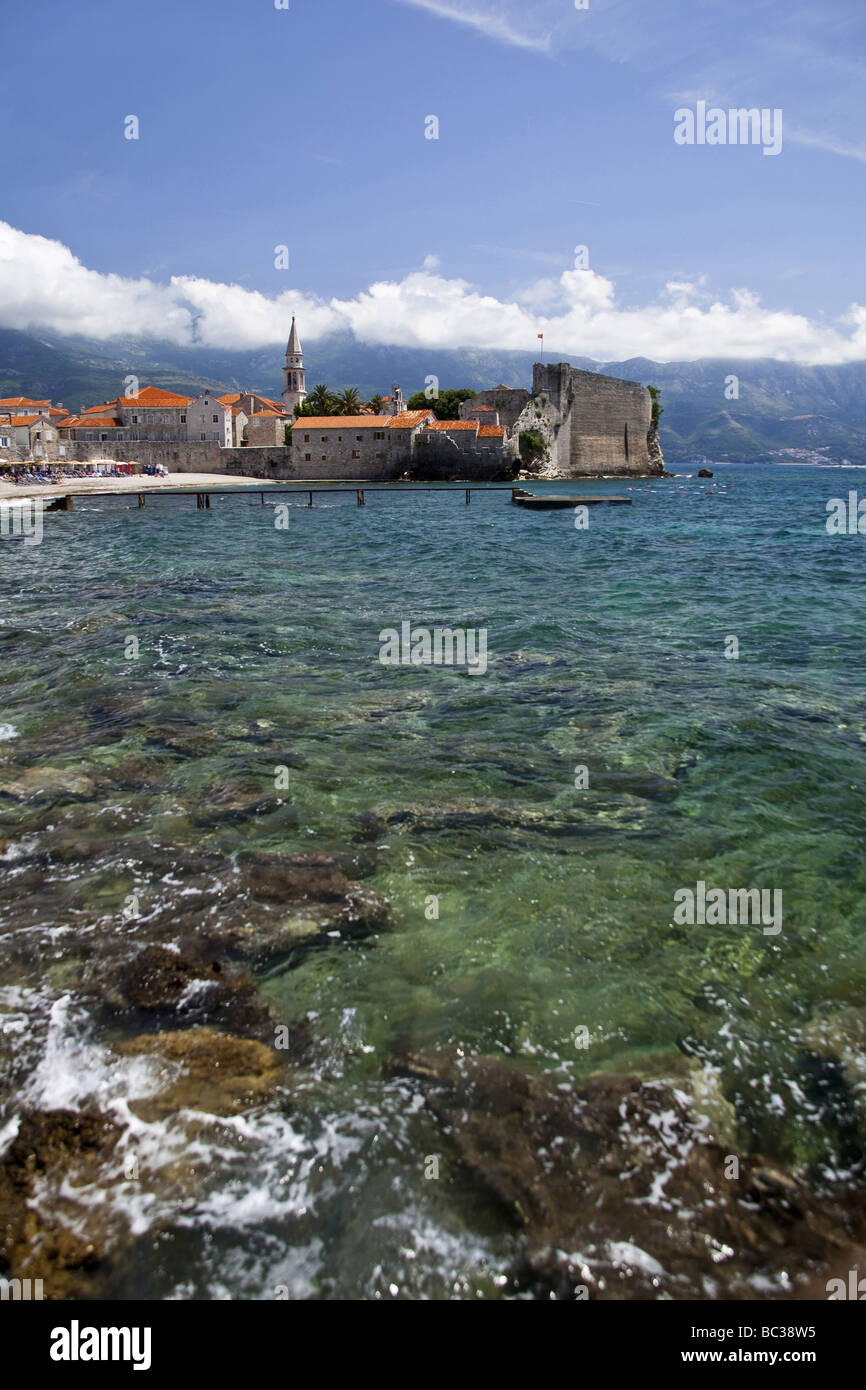 Budva and sea Stock Photo - Alamy