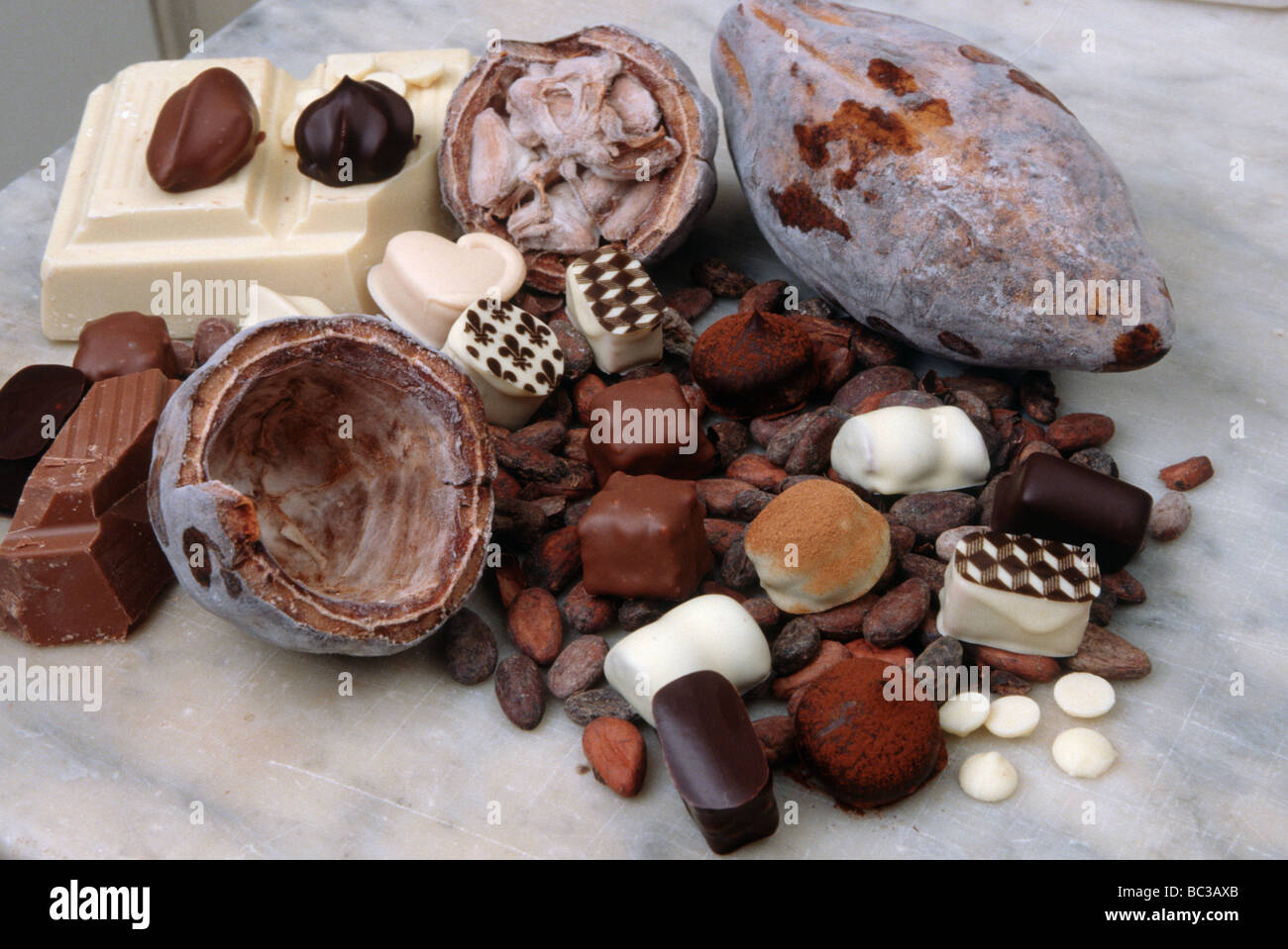 chocolate sweets and ingredients Stock Photo - Alamy