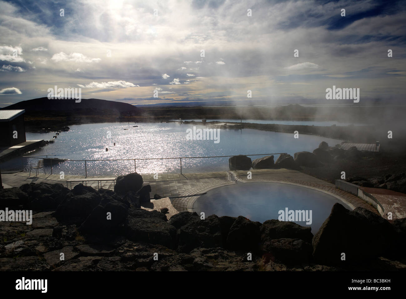 Myvatn Nature Baths (geothermal hot springs), Myvatn, Iceland Stock ...