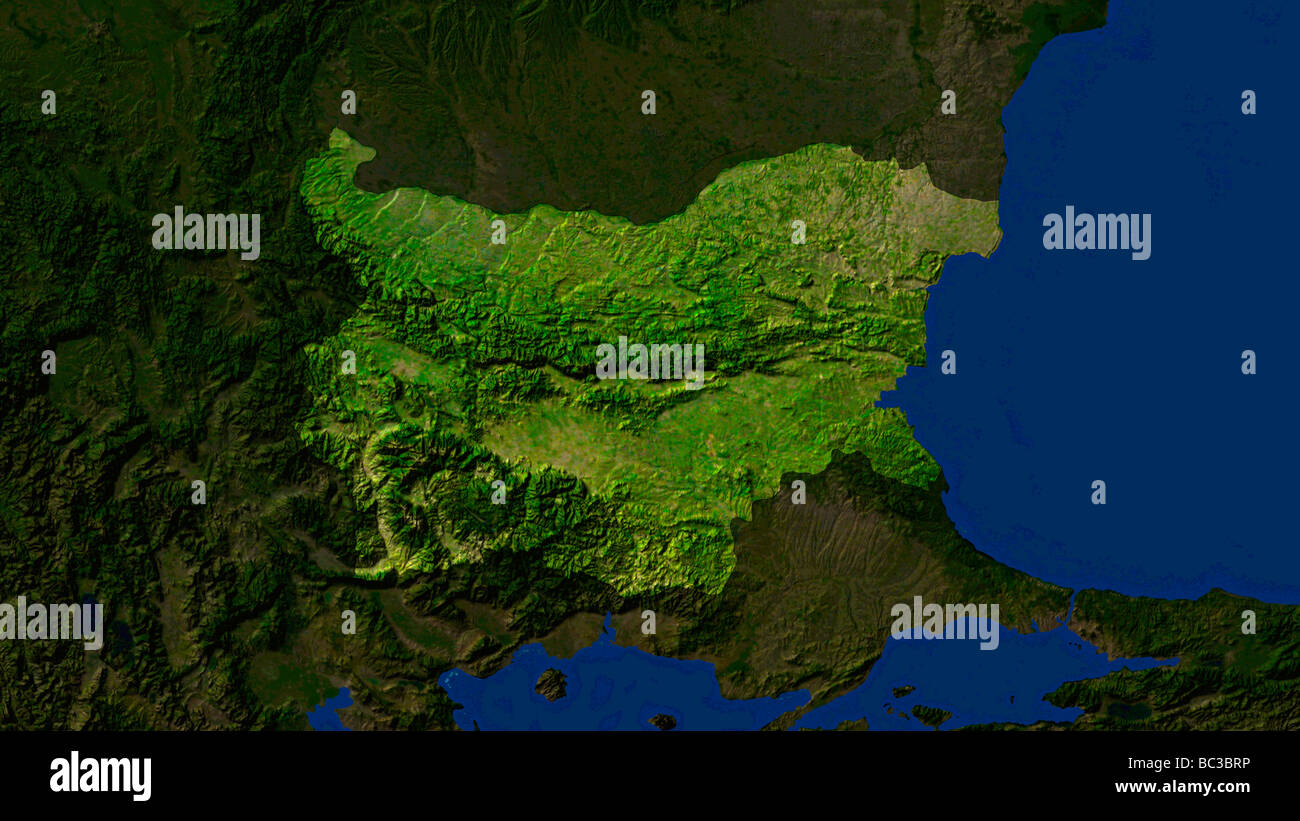 Bulgaria map satellite geography hi-res stock photography and images ...
