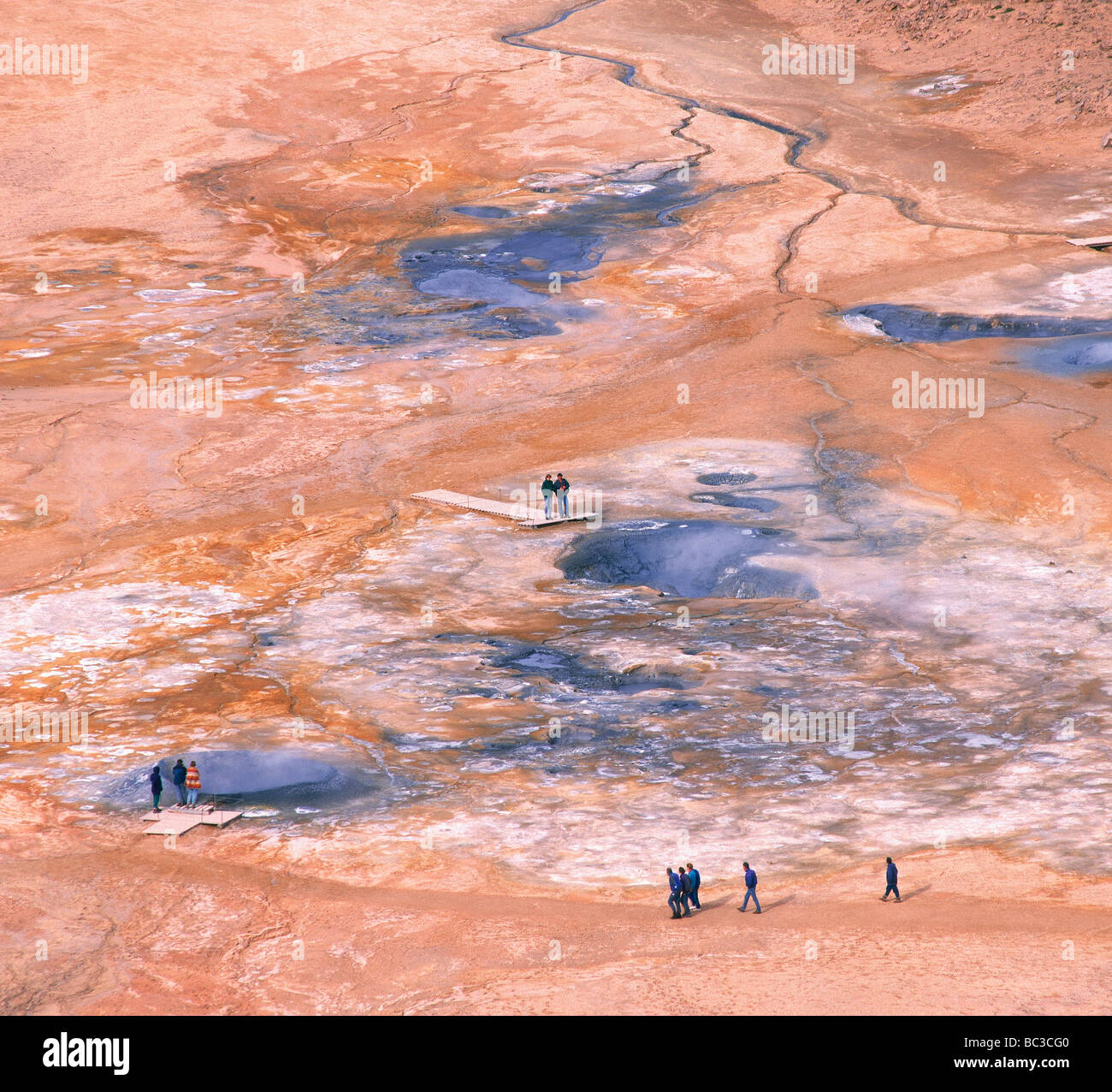 Namaskard, Geothermal hot spring area, Northern Iceland Stock Photo - Alamy