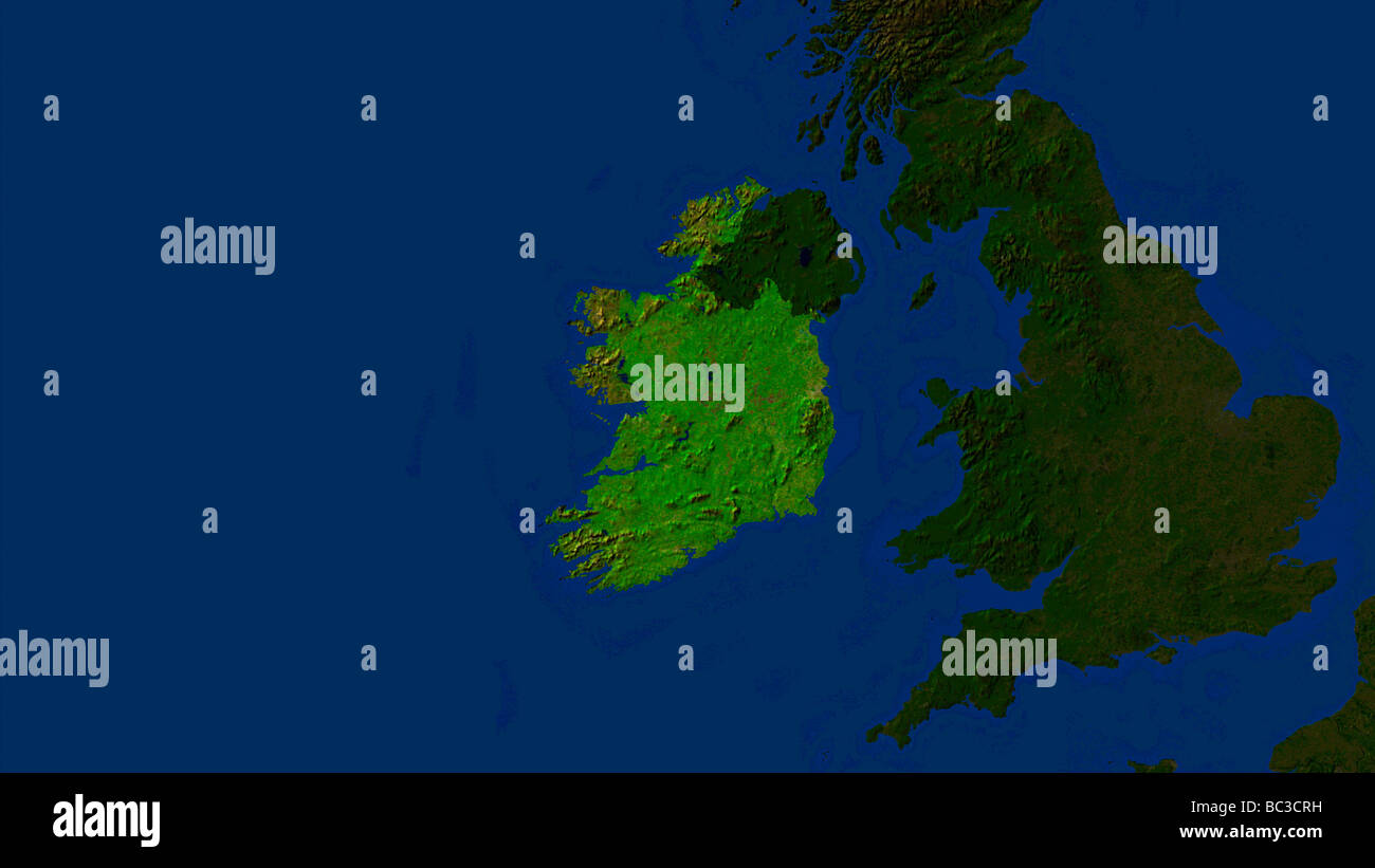 Map satellite geography ireland hi-res stock photography and images - Alamy