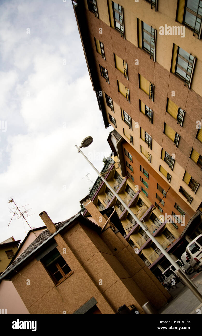 Apartment buildings in the Andorran capital city of Andorra la Vella ...
