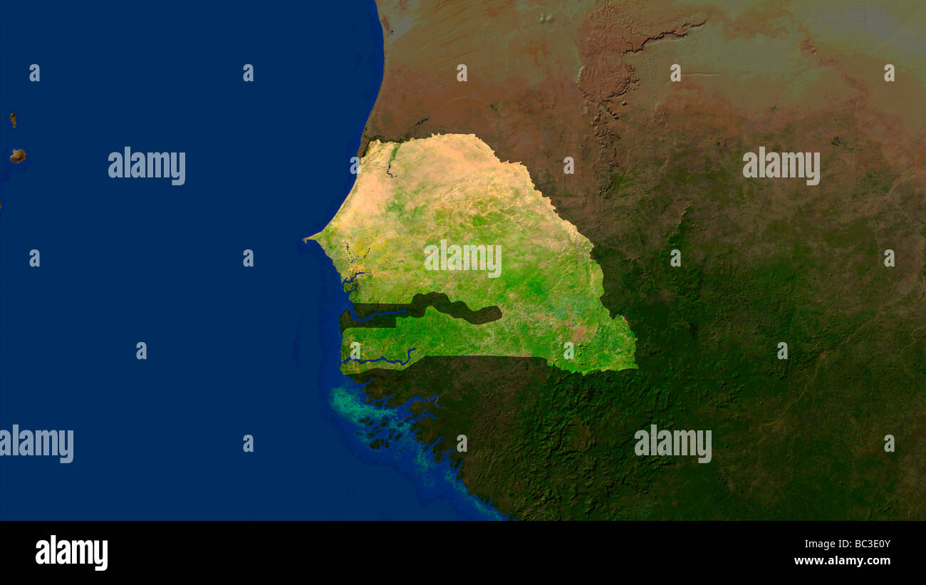 Maps of senegal hi-res stock photography and images - Alamy