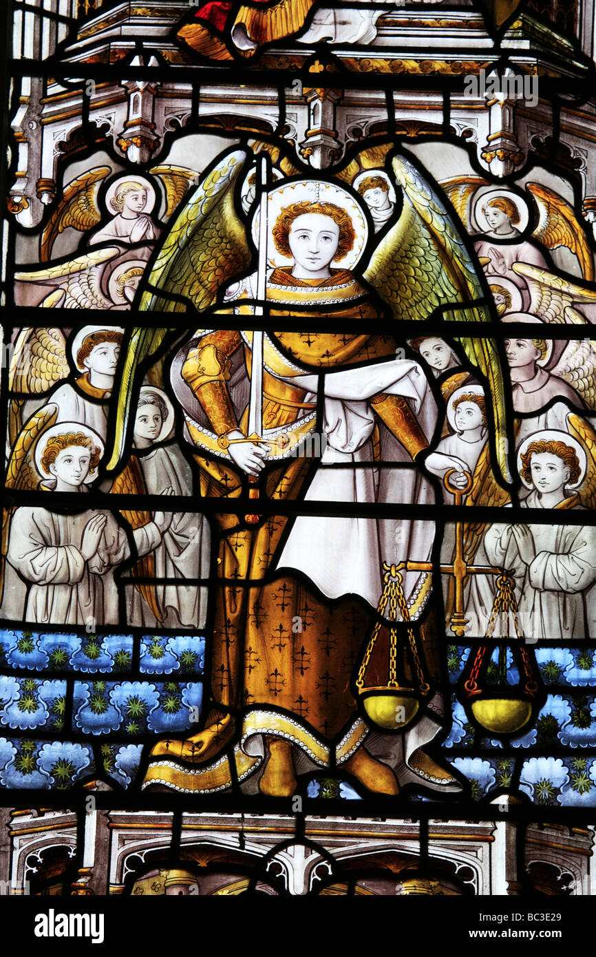 Stained Glass Window Depicting Angel High Resolution Stock Photography ...