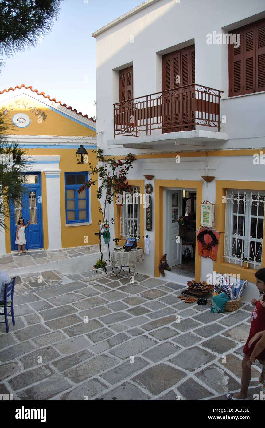 The kafeneon (traditional greek coffee shop) in Lefkes village, Paros ...