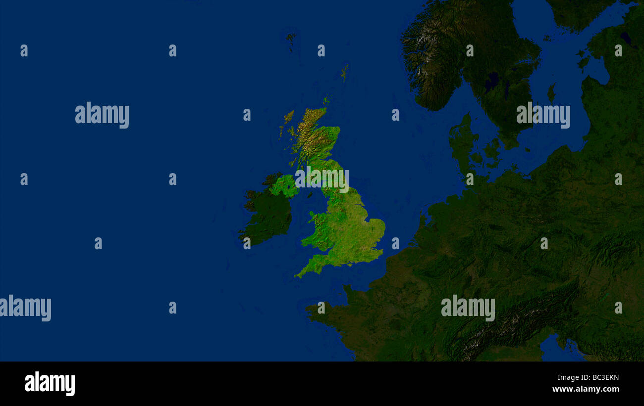 Scotland map satellite hi-res stock photography and images - Alamy