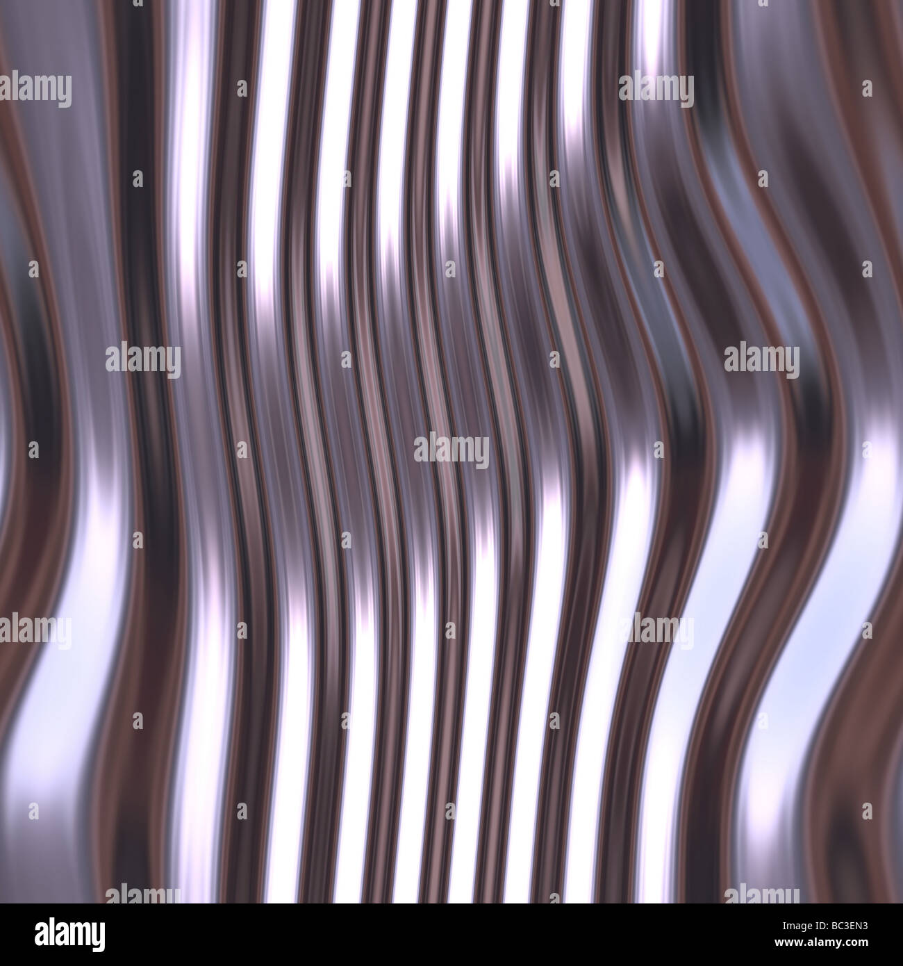 Warped reflective chromed metal surface texture background Stock Photo ...